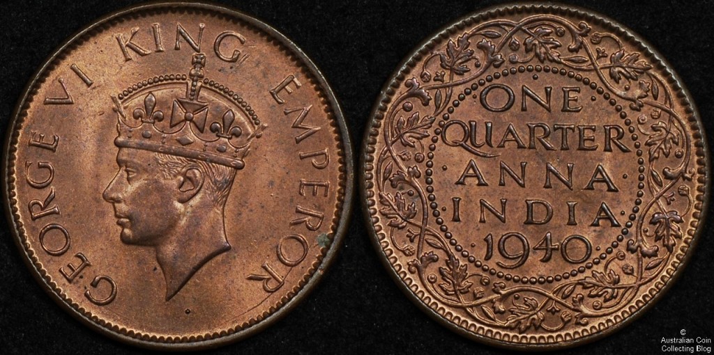 India 1940 1/4 Anna UNC – Our Coin Catalog