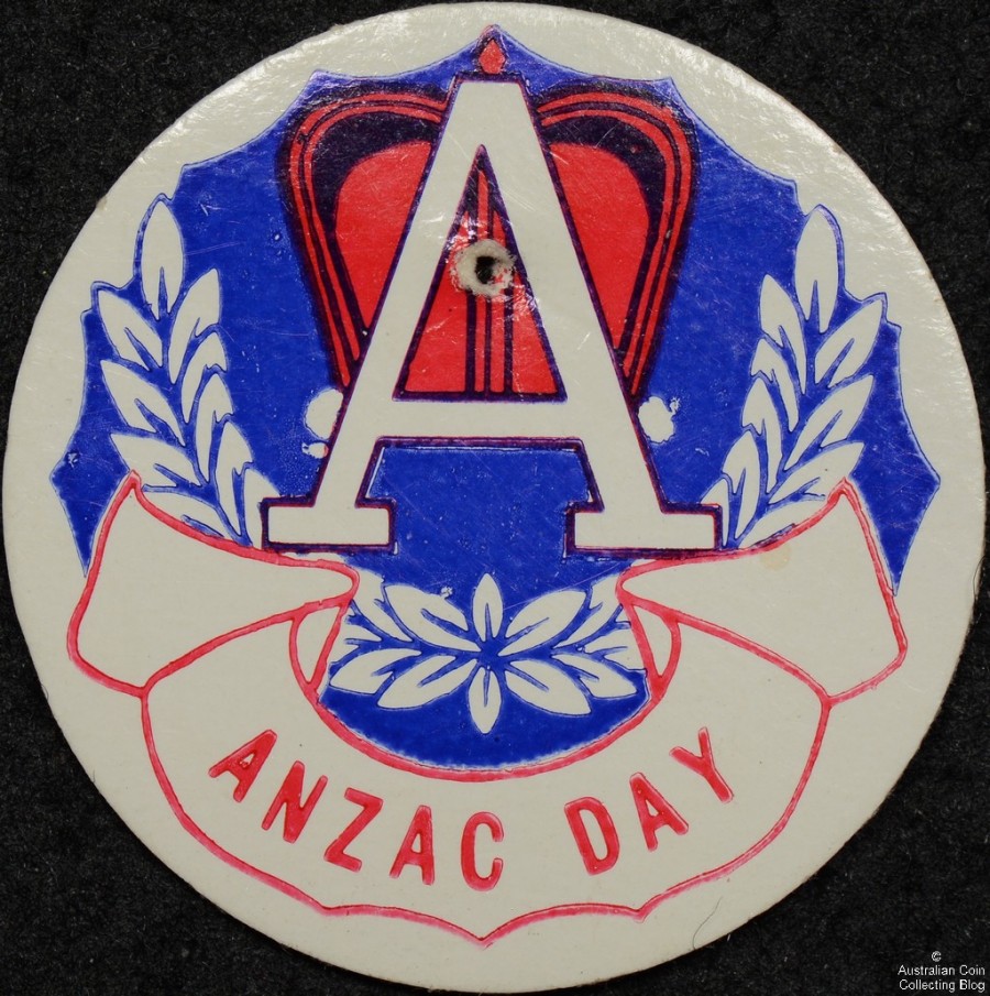 Circular ANZAC DAY Cardboard Badge – Our Coin Catalog