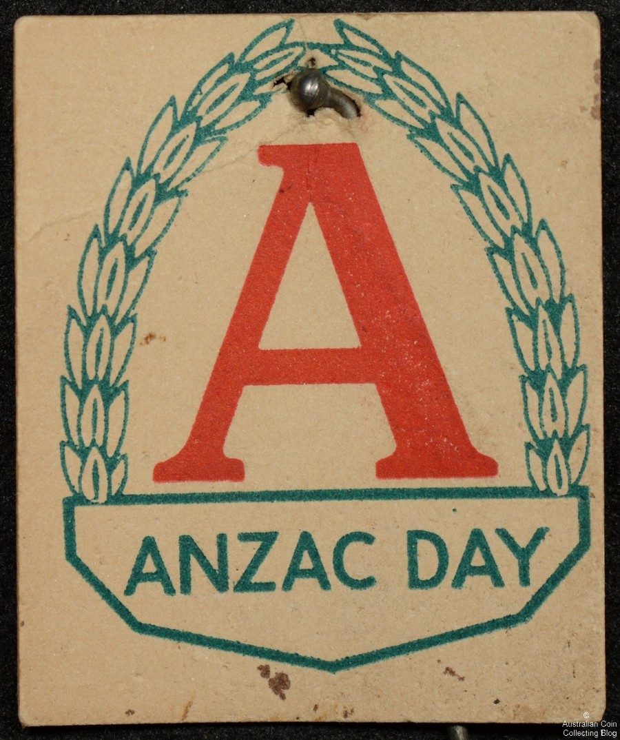 Rectangular ANZAC DAY Cardboard Badge – Our Coin Catalog