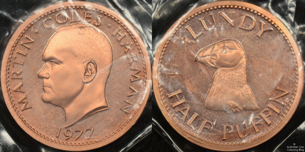 Lundy 1977 Puffin and Half Puffin Proof (Restrikes) – Our Coin Catalog
