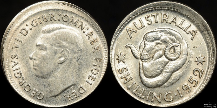 Australia 1952 Shilling Broadstrike Error – Our Coin Catalog