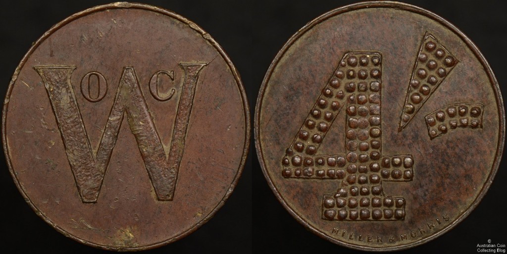 Australia 4 Shilling WOC Miller and Morris Check Piece – Our Coin Catalog