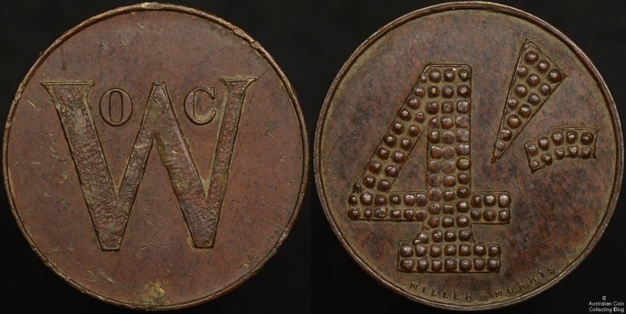 Australia 4 Shilling WOC Miller and Morris Check Piece – Our Coin Catalog
